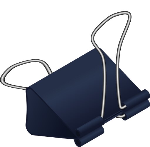 Paper binder clip transparent set Royalty Free Vector Image