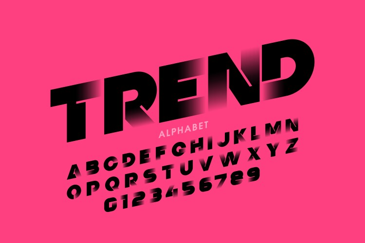 Modern style font Royalty Free Vector Image - VectorStock