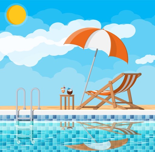 People in pool Royalty Free Vector Image - VectorStock