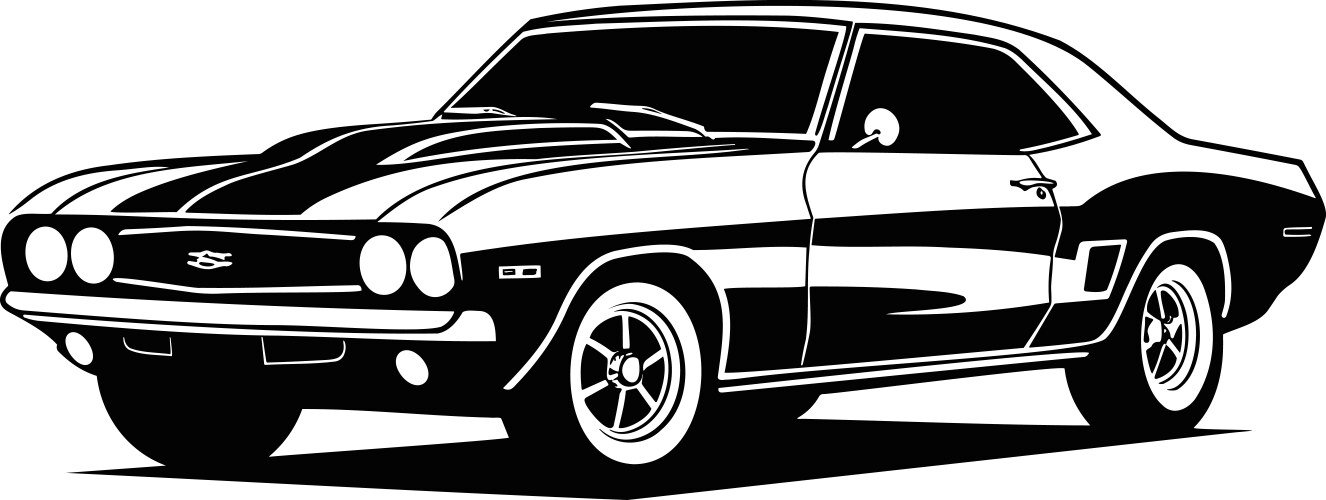 Classic Muscle Car Icon Royalty Free Vector Image