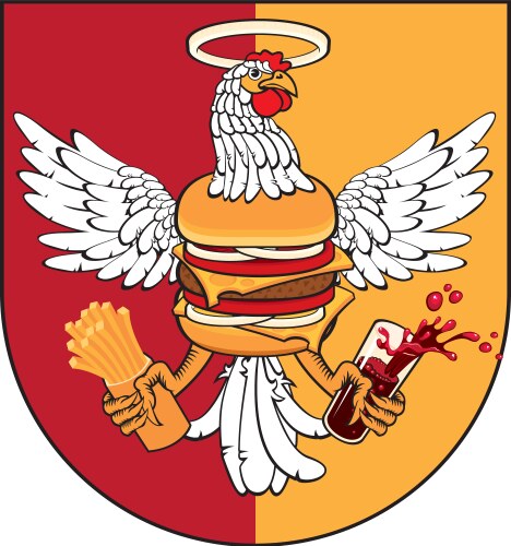 Sad fast food characters fries cola burger Vector Image