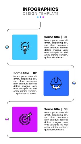 Infographic template 3 squares with numbers Vector Image