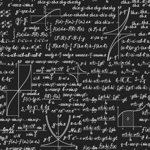 Doodle math blackboard mathematical theory Vector Image