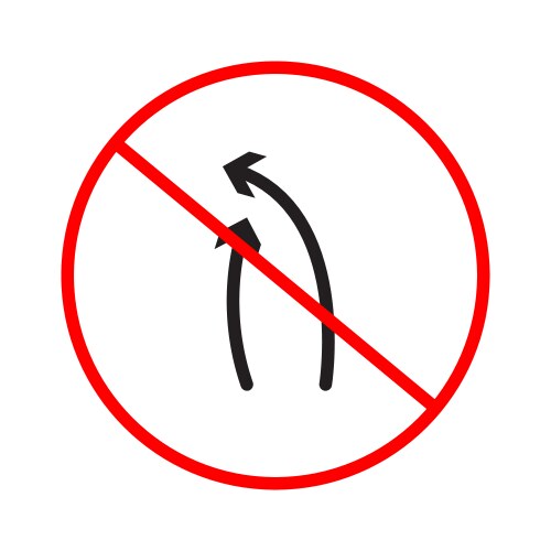 No u-turn allowed sign ensure traffic safety Vector Image