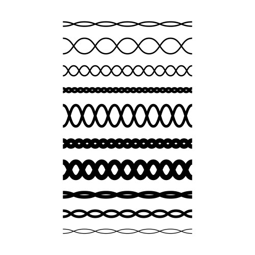 Border frame wavy line divider geometric shape Vector Image