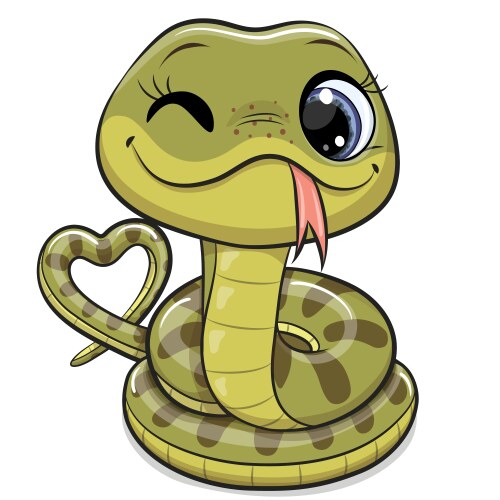 Cute snake cartoon Royalty Free Vector Image - VectorStock