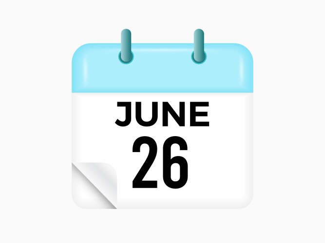 June 8 - calendar and time planner daily Vector Image