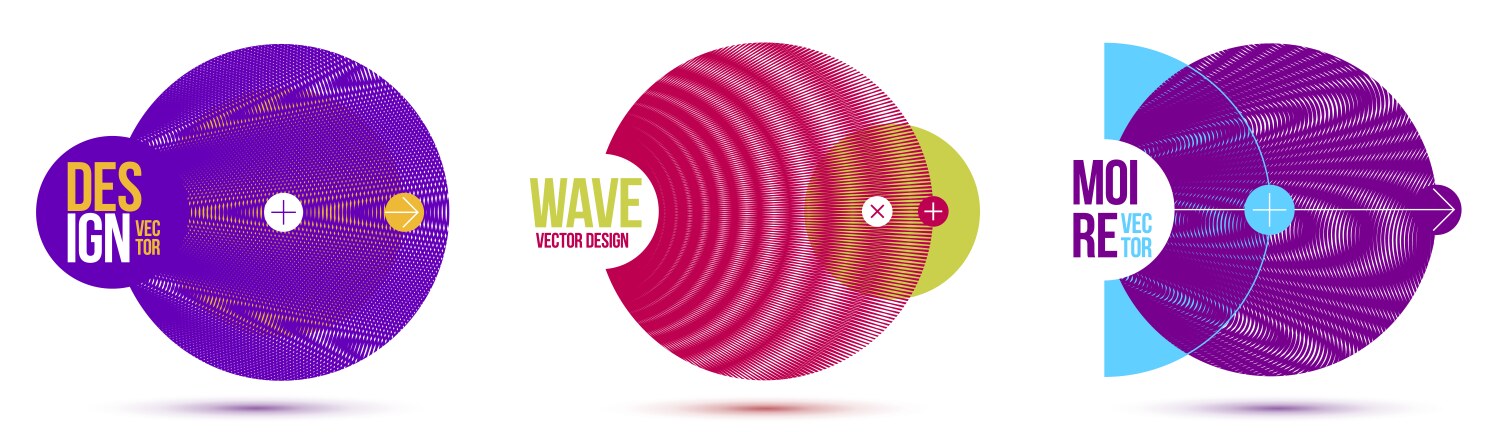 Op art moire pattern relaxing hypnotic background Vector Image