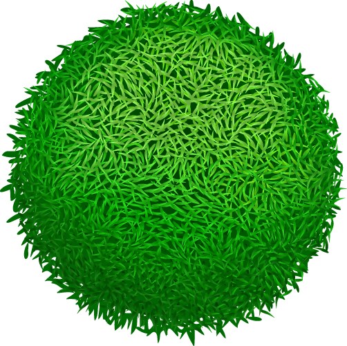 Grass circle 3d green plant grassy round field Vector Image