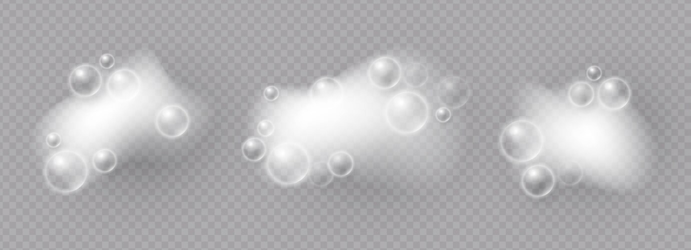 Sud soap foam bath border Royalty Free Vector Image