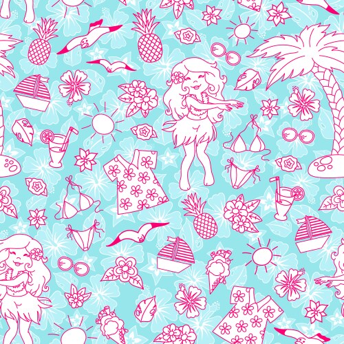 Kids at beach clipart set Royalty Free Vector Image