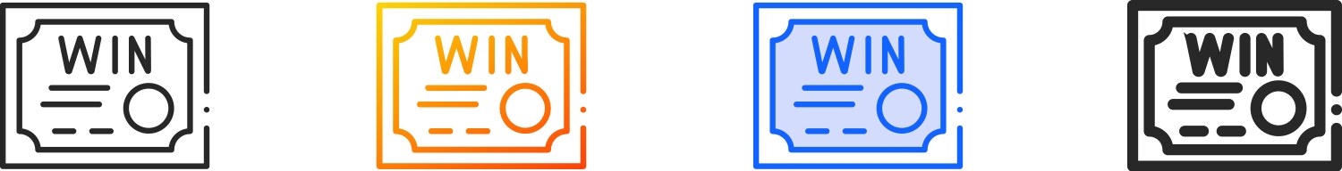 Certified iconthin linear gradient blue stroke Vector Image