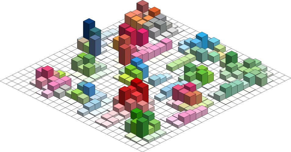 Infographic isometric graph Royalty Free Vector Image