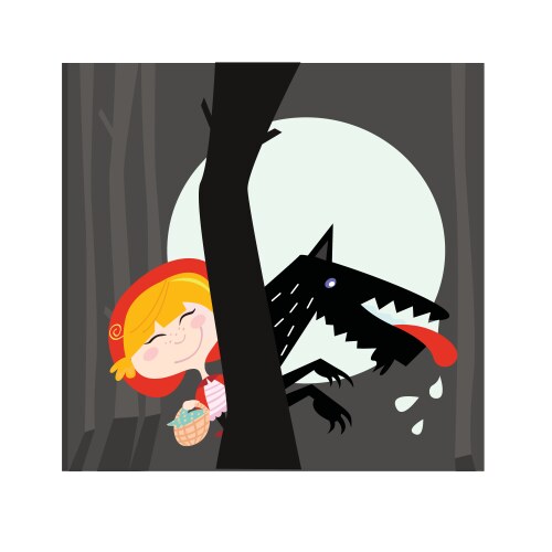 Little Red Riding Hood Adventure Royalty Free Vector Image