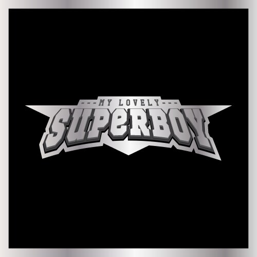 Super hero boy power full typography t-shirt Vector Image