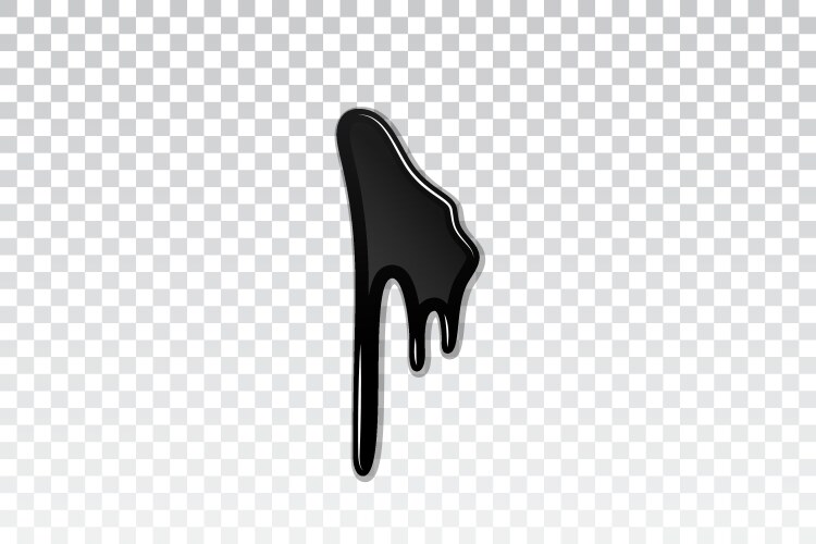 Dripping liquid outline on a transparent Vector Image