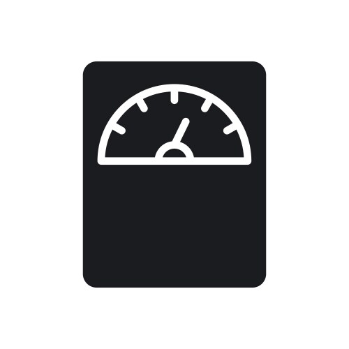 Scale icon set weighing machine symbol in black Vector Image