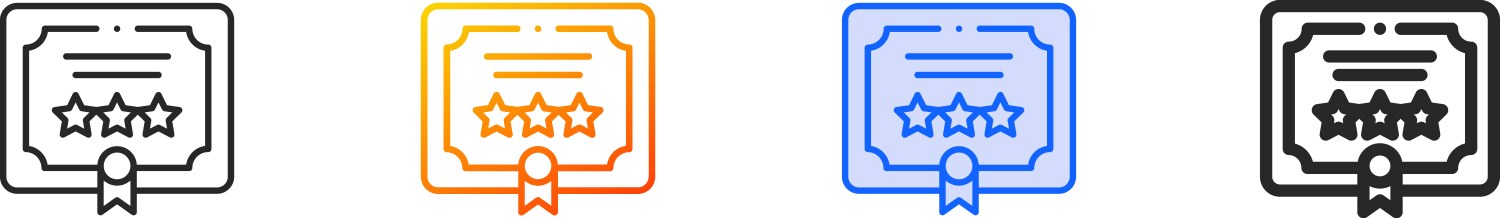 Best dad iconthin linear gradient blue stroke Vector Image