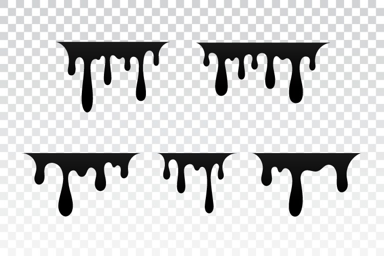 Dripping liquid outline on a transparent Vector Image
