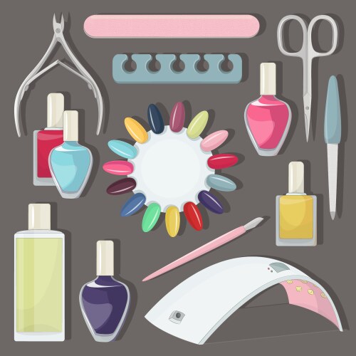 Nail salon design Royalty Free Vector Image - VectorStock