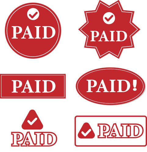 Paid Stamp Vector Images (over 2,800)
