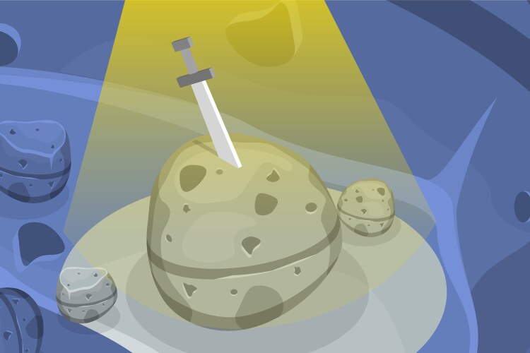 Isometric cartoon rock slab with grass - tileset Vector Image