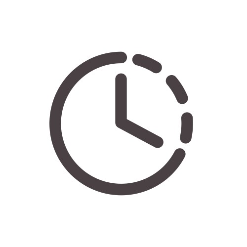 90 minutes timer stopwatch or countdown icon time Vector Image