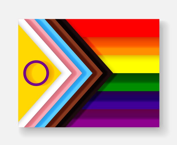 New intersex inclusive progress pride flag 2025 Vector Image