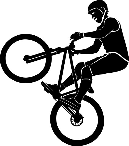 Jump athlete rider mtb Royalty Free Vector Image