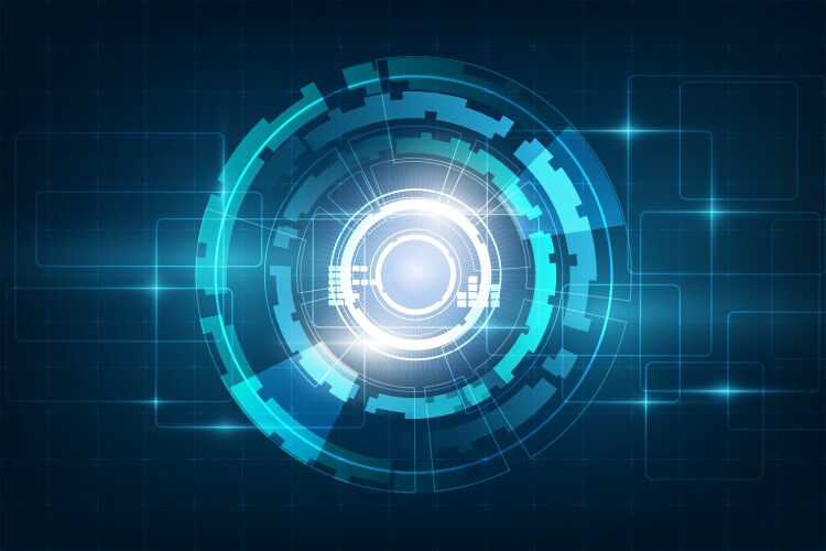 Circle blue abstract technology innovation Vector Image