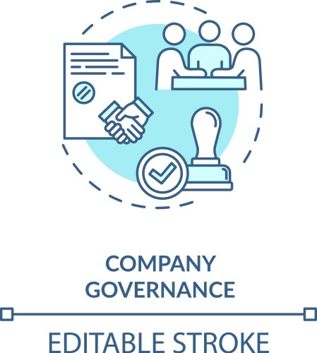 Company governance concept icon Royalty Free Vector Image