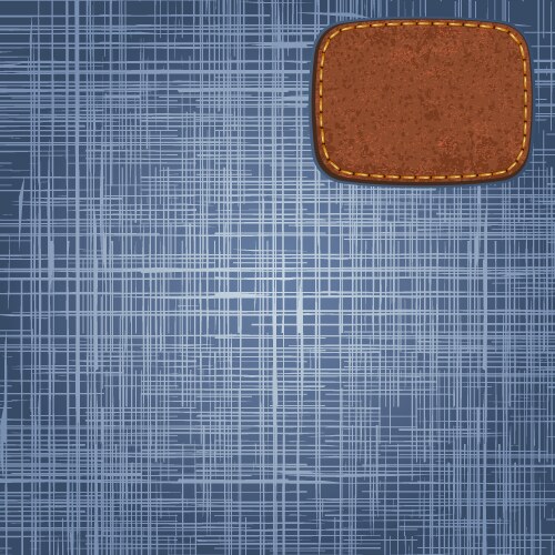Denim Texture with Leather Patch – Royalty-Free Vector | VectorStock