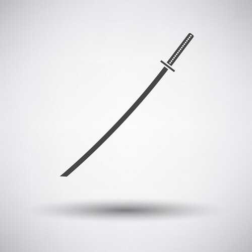Japanese sword 0006 Royalty Free Vector Image - VectorStock