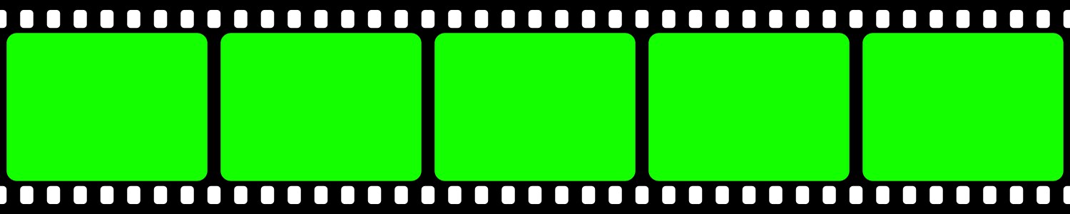 Curved film strips collection old retro cinema Vector Image