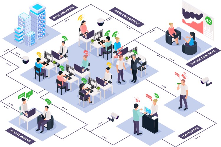 Isometric shooting range composition Royalty Free Vector