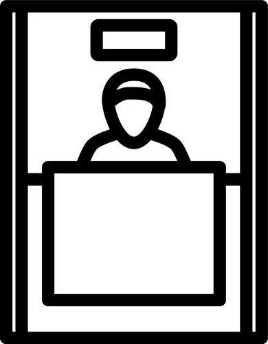 Bank clerk icon Royalty Free Vector Image - VectorStock