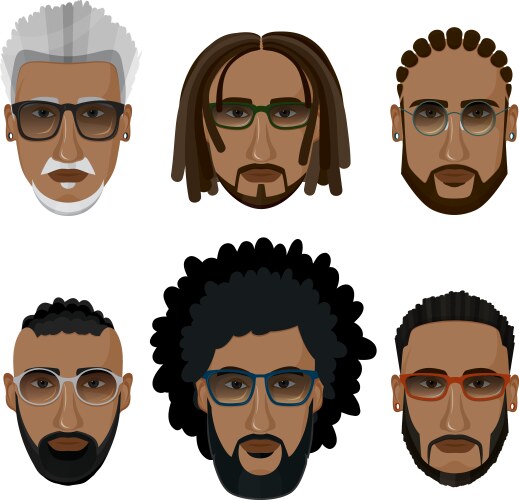 Cute afro smiling black guy with sunglasses Vector Image