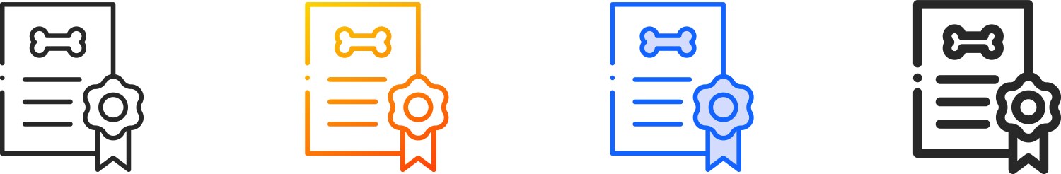 Campus iconthin linear gradient blue stroke Vector Image