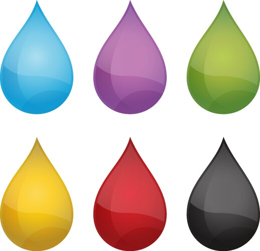 Multicolored drops Royalty Free Vector Image - VectorStock