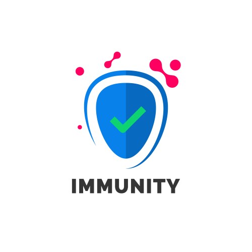 Immune system icon logo health bacteria Royalty Free Vector