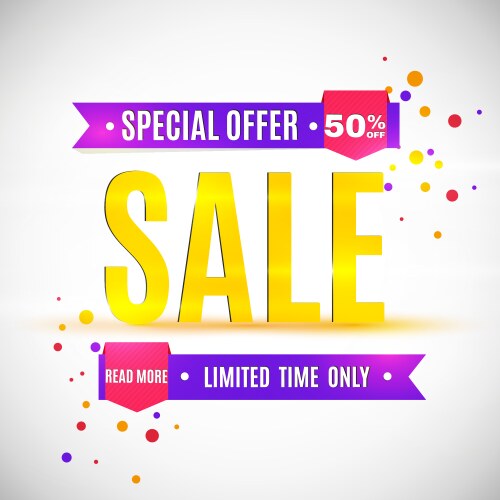 Combo offer banner design Royalty Free Vector Image