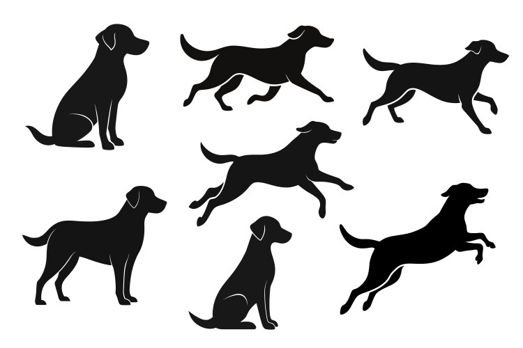 Labrador outline Vector Images & Graphics for Commercial Use | VectorStock