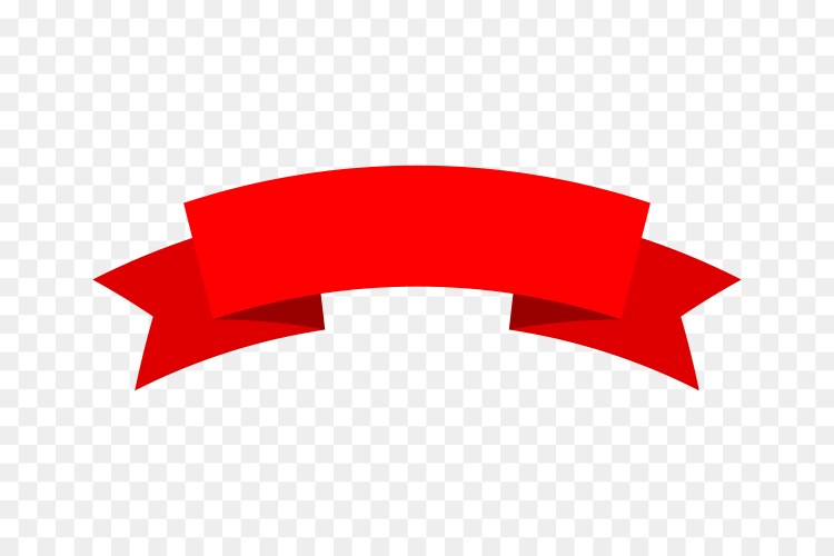 Ribbon banner isolated on transparent background Vector Image