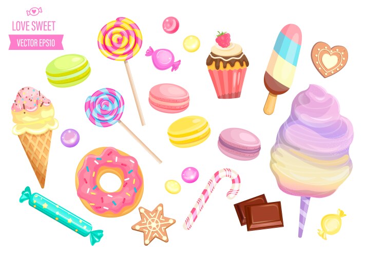 Cartoon Sweets Vector Images (over 570,000)