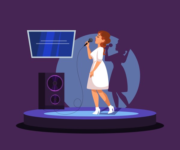 Female singer Royalty Free Vector Image - VectorStock