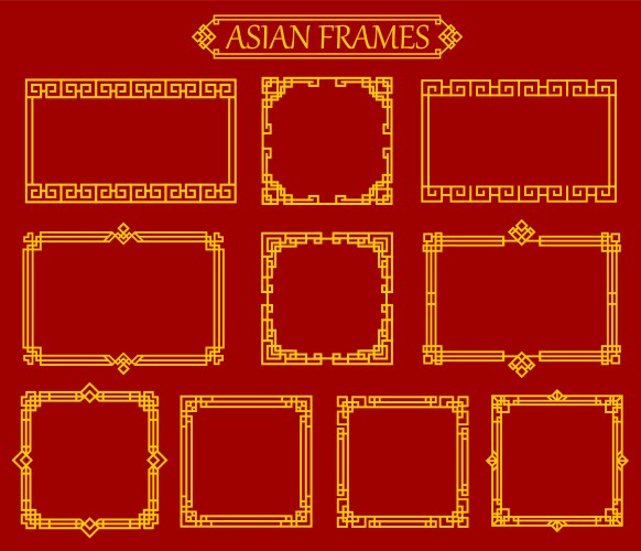 Traditional Asian Borders & Frames – Royalty-Free Vector | VectorStock