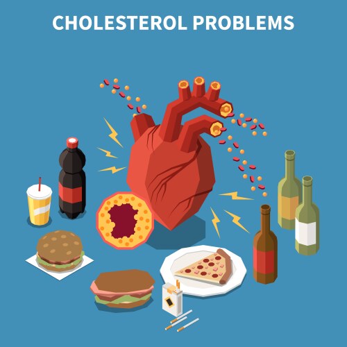 Cholesterol level infographics Royalty Free Vector Image