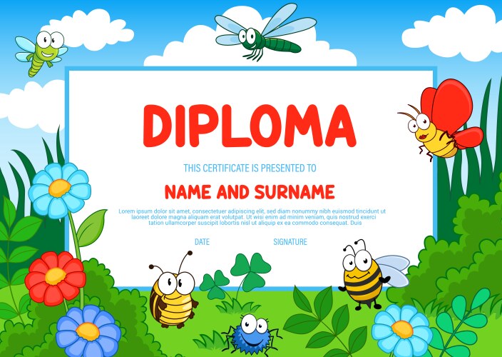Kindergarten Certificate Border Vector Images (over 1,200)