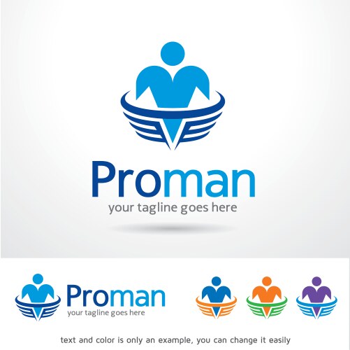 People group talk logo Royalty Free Vector Image