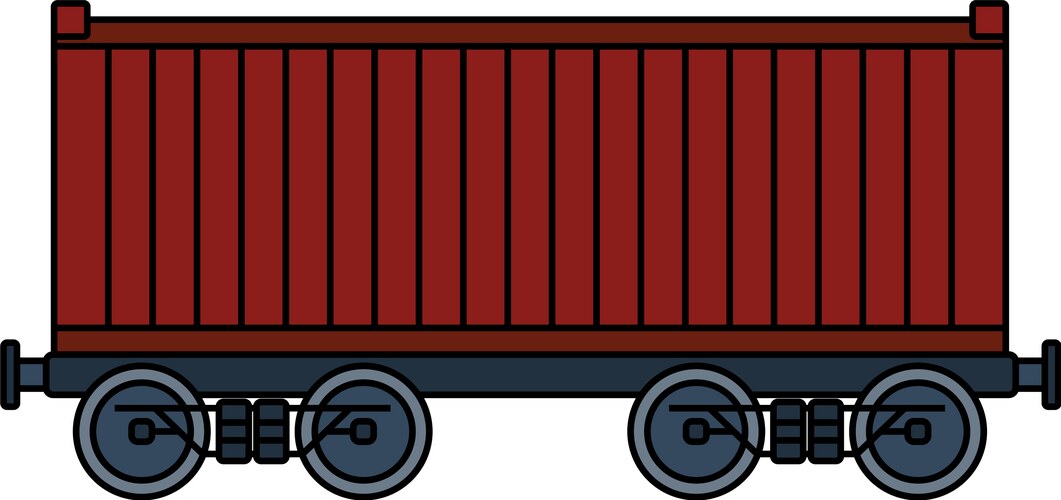 Railway cargo container icon Royalty Free Vector Image